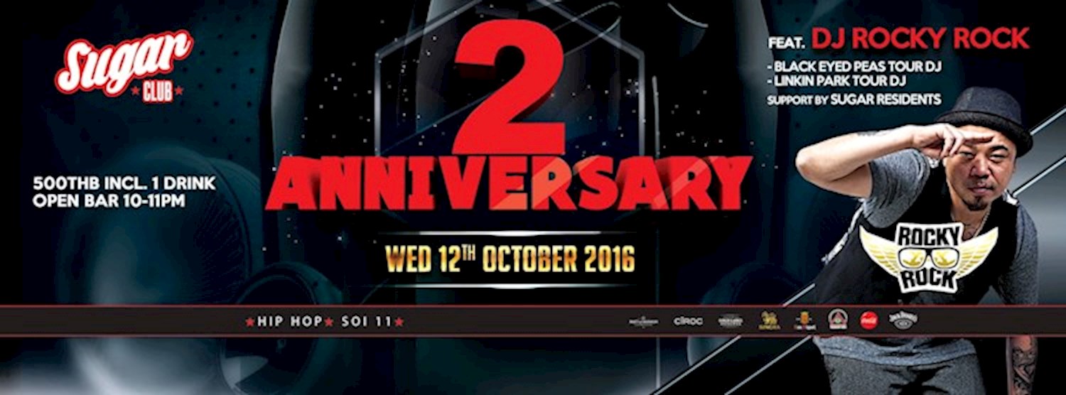 SUGAR 2 YEAR Anniversary w/ DJ ROCKY ROCK | Zipevent - Inspiration ...